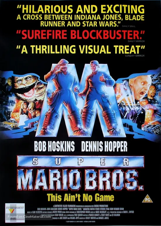 Super Mario Bros. (1993) British movie poster