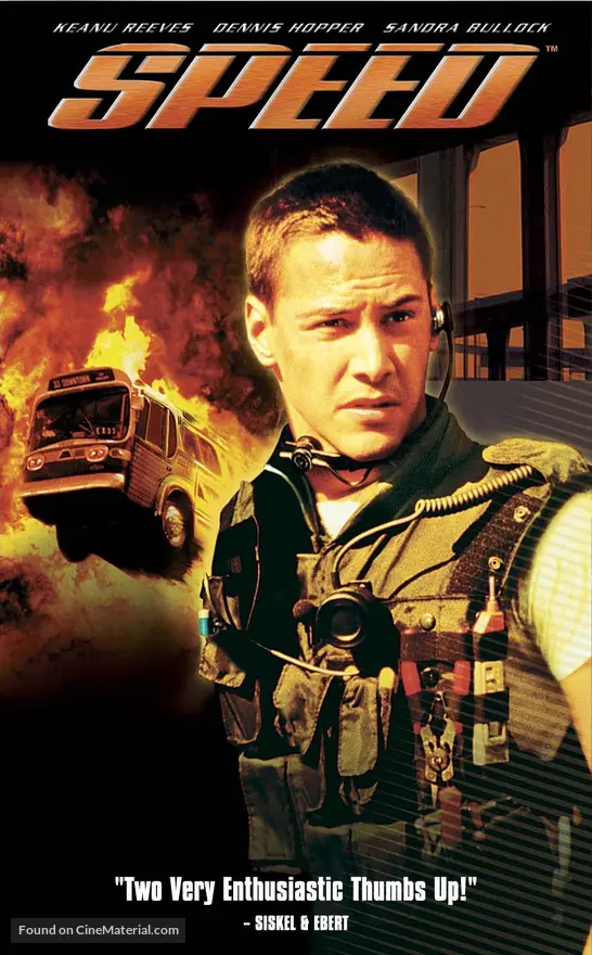 Speed (1994) vhs movie cover