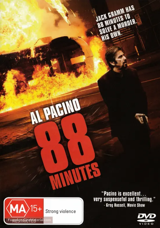 88 Minutes 2007 Australian Dvd Movie Cover 88 Minutes 2007 Australian Dvd Movie Cover